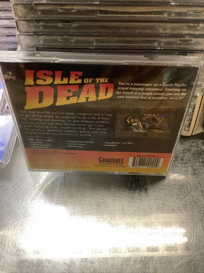 Vintage 1994 "Isle of The Dead" PC CD ROM GoodTimes Computer Zombie ...