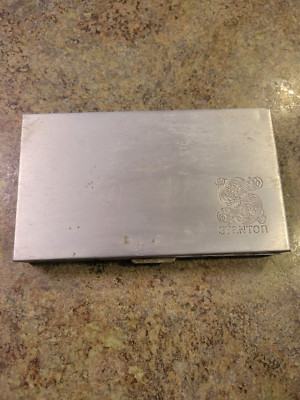 Vintage Stanton Turntable Cartridge Logo Engraved Silver Metal Box ONLY ...