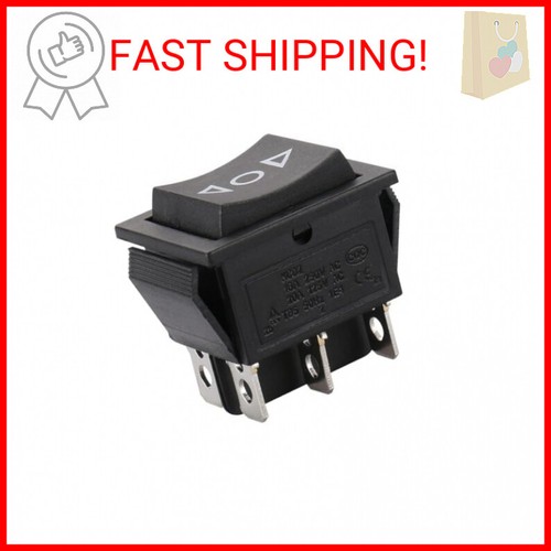 Baomain KCD2-223 DPDT Momentary Rocker Switch, (ON)/Off/(ON), 250V/10A ...