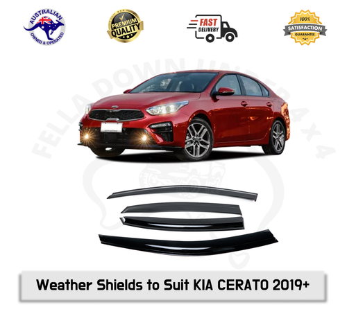 Weather Shields Weathershields Visors To Suit Kia Cerato BD 2018+ MY19 ...