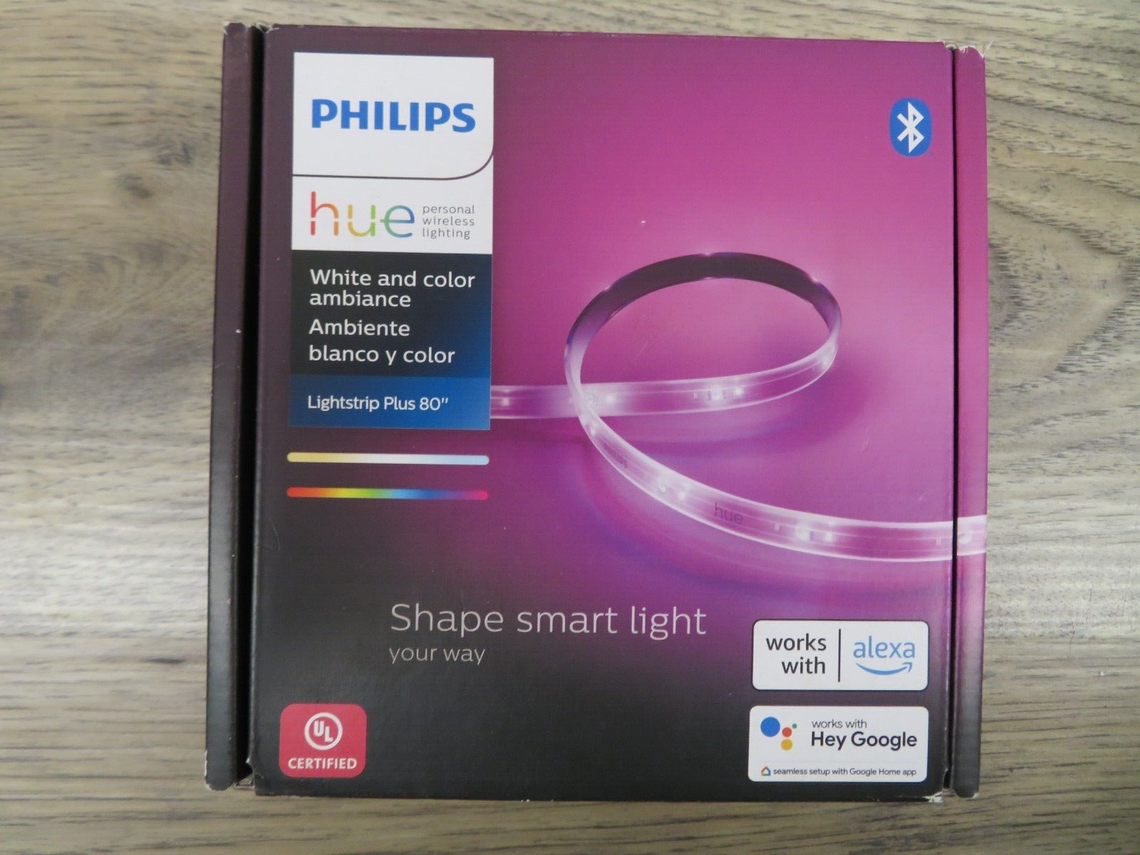 Philips Hue Shape Light Strip Plus 80" White and Color Ambiance 555334 ...