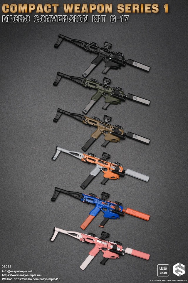1:6 scale Easy & Simple Compact Weapons #1 - Micro Conversion Set B ...