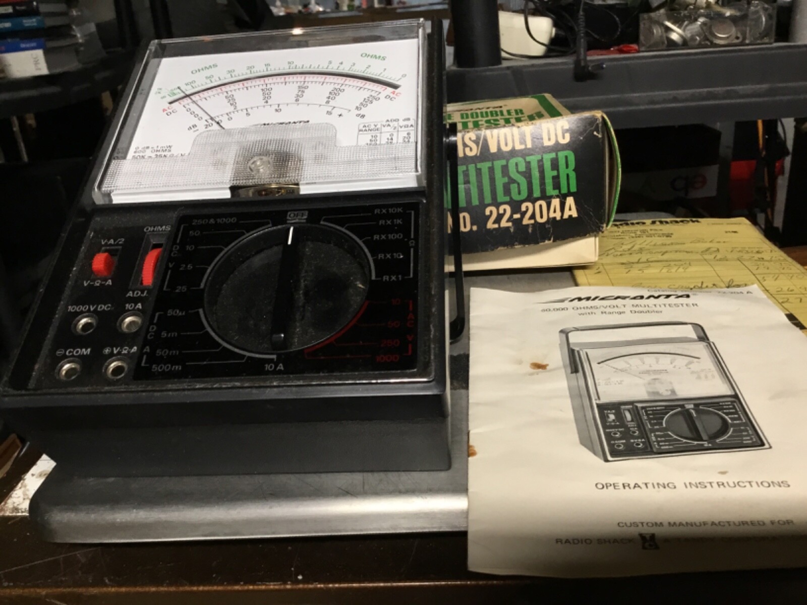 Micronta Range Doubler Multitester 22-204A Japan 50,000 Ohms 1975 in ...
