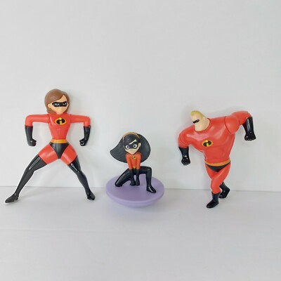 Incredibles Mr Incredible, Violet, Elastigirl Mc Donalds Happy Meal Toy ...