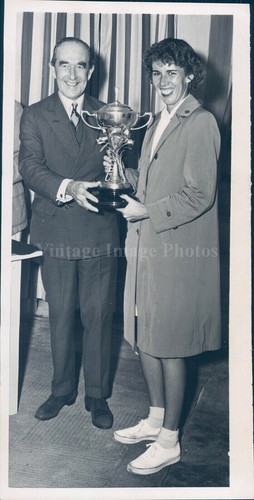 1947 Doris Hart Hamilton Bermuda Sir Ralph Leatham Trophy Governor US ...