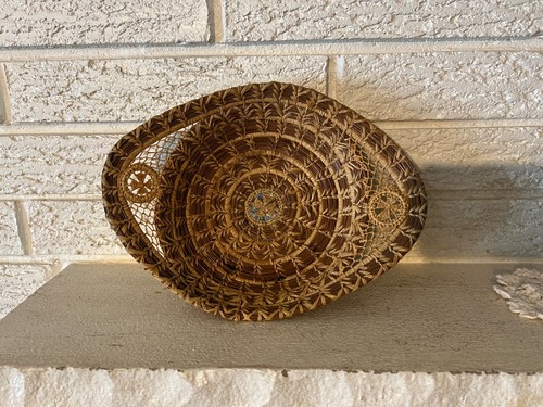 Beautiful Antique Native American Indian Handmade Coushatta Pine needle ...