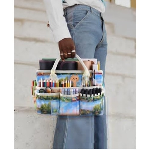 Craft Organizer Tote Bag Art Storage Caddy with Multiple Pockets | eBay