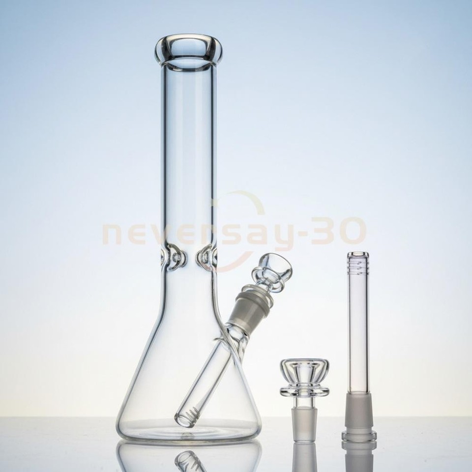 12'' inch Glass Heavy Bongs Bong Hookah Water Pipe Heavy Beaker 14mm ...