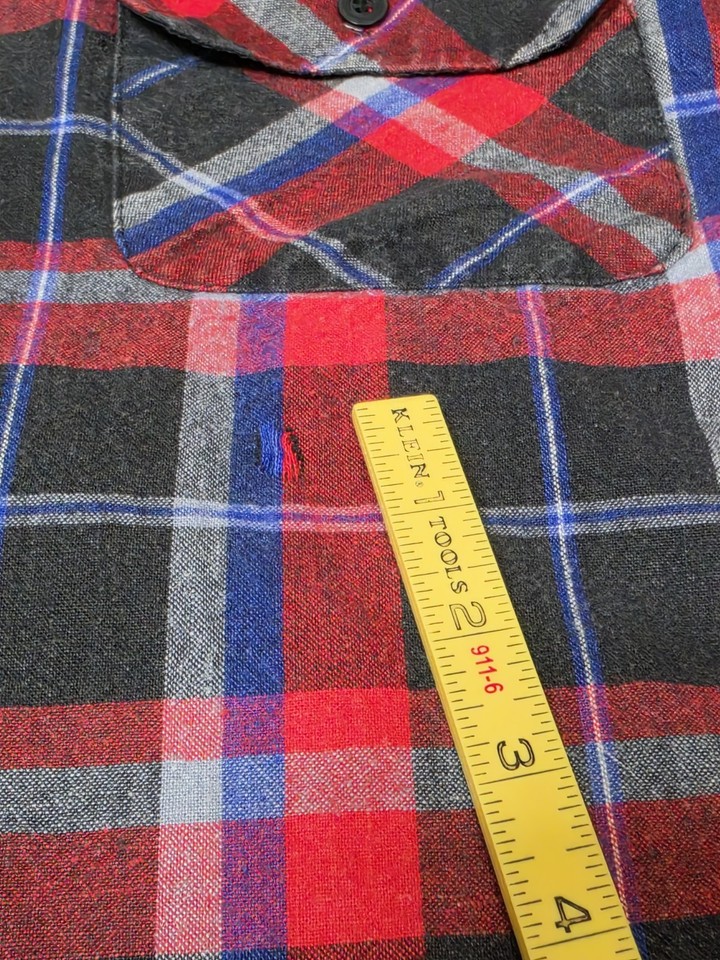 Vintage Coleman Quilted Lined Flannel Shirt Jacket XL Red Plaid Shacket ...