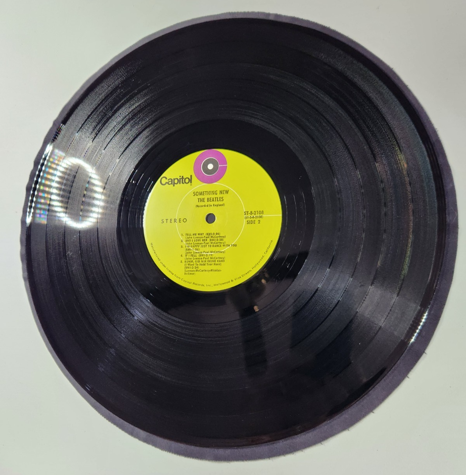1964 THE BEATLES SOMETHING NEW VINYL LP ST-8-2108 GREEN CAPITOL RECORD ...