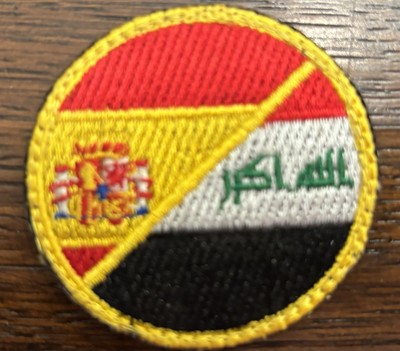 IRAQ OIR SPANISH / IRAQ ROUND FLAG PATCH NEW ~2.5”x 3.5” HOOK BACK | eBay
