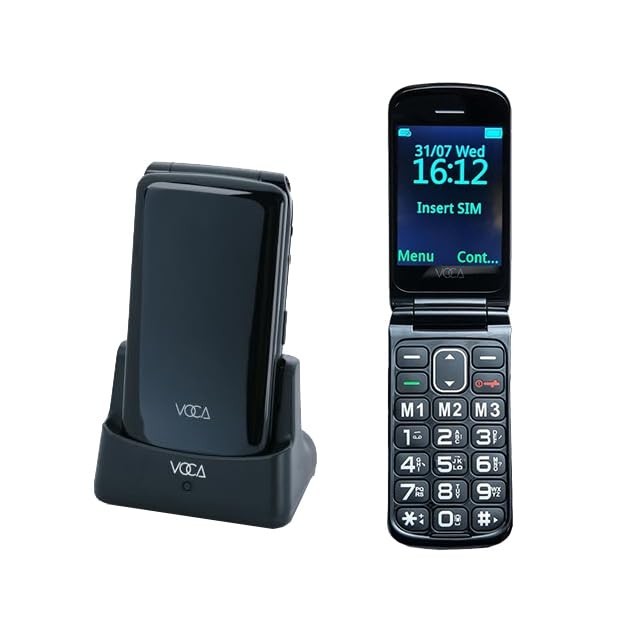VOCA V340 Big Button 4G Flip Phone for Seniors Elderly (Black) | eBay
