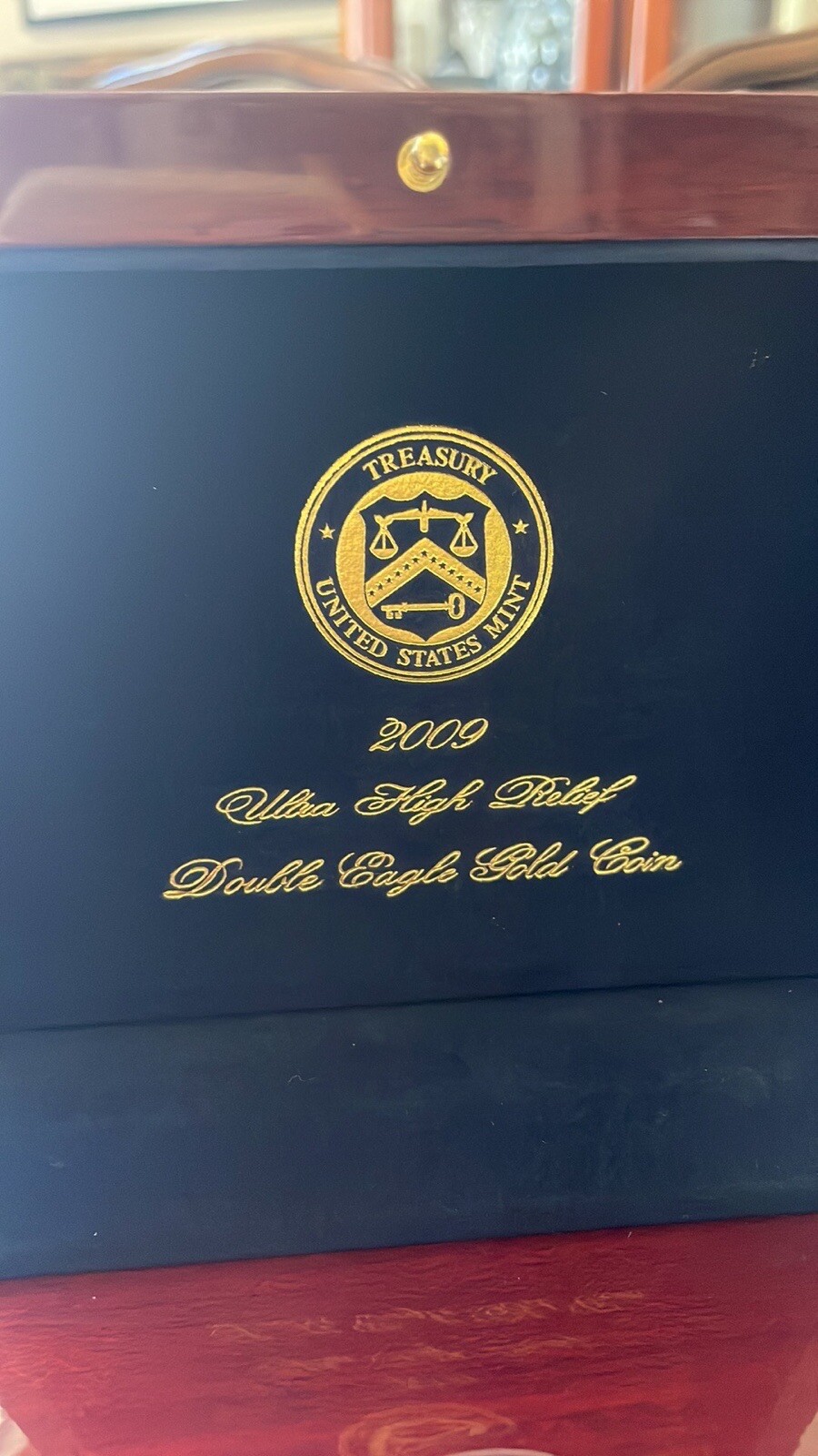 2009 Ultra High Relief double Eagle Gold Coin Display storage Case Box ...