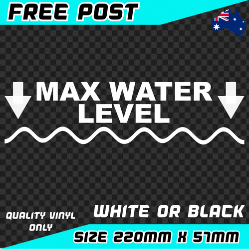 Max Water Level Sticker Decal Vinyl Car Ute 4x4 Offroad Funny 4WD ...