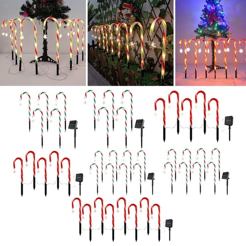 Christmas Solar Baton Lights, Waterproof Stake Lights with 8 Lighting ...