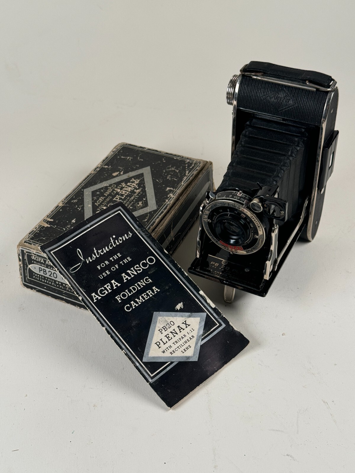 Ansco Agfa PD 16 Plenax Vintage Folding Film Camera W/ Tripar Lens ...