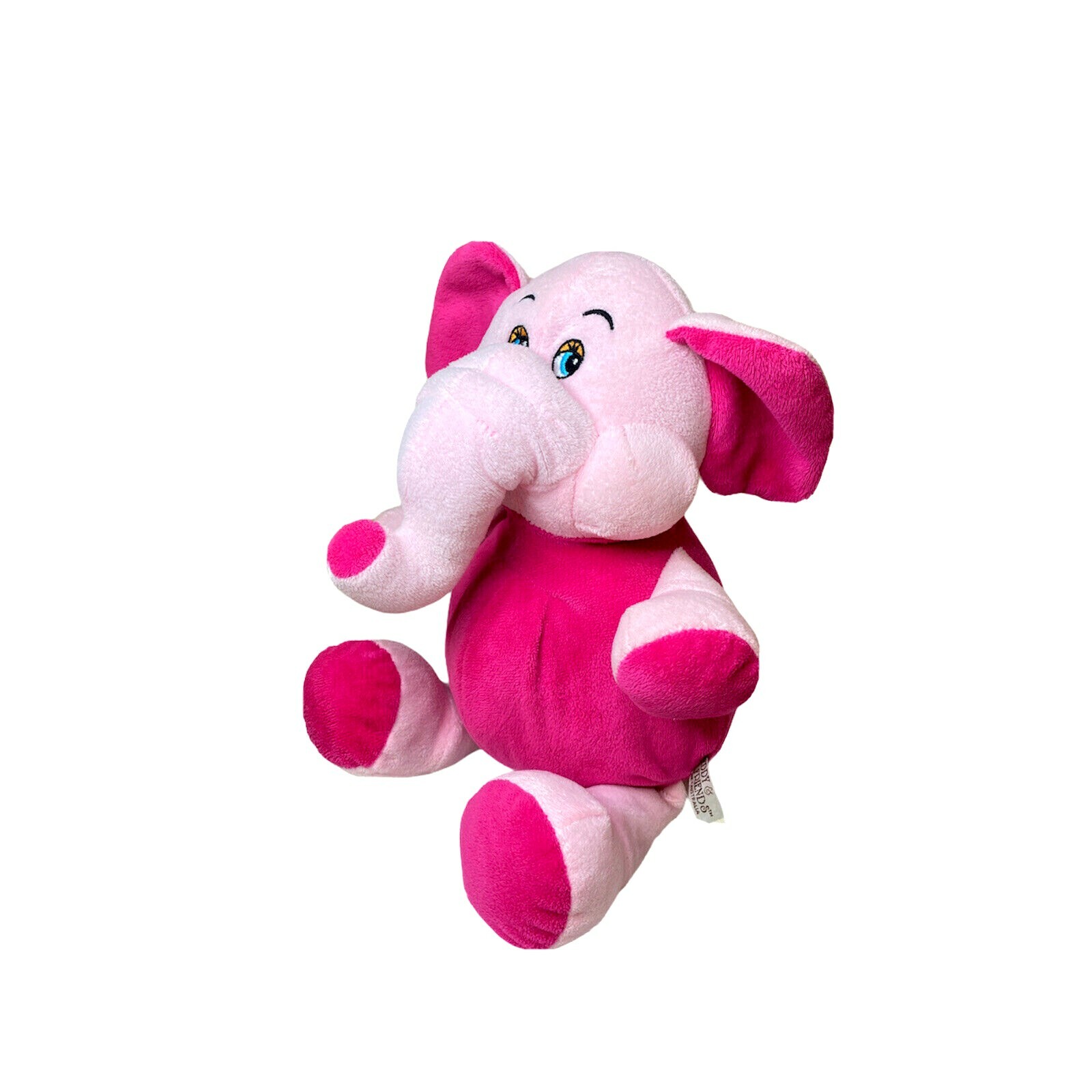 Teddy & Friends Pink Elephant Plush Toy Stuffed Animal Sewn Eyes 26cm ...