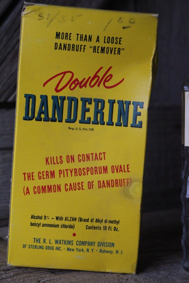 Double Danderine Glass Medicine Bottle Drug Store Scalp Hair Tonic ...