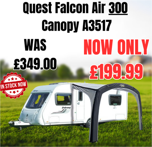 Quest Falcon 300 Inflatable Caravan Air Canopy U.P.F.Rating: 50+ A3517 ...