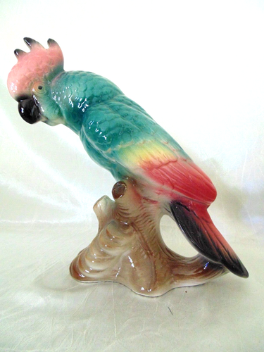 Vtg MCM Royal Copley Parrot Cockatoo Figurine 8.5 Tall Colorful ...