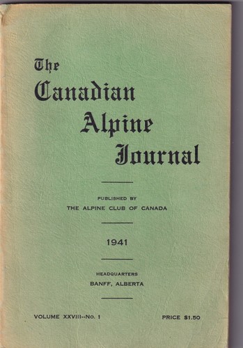 4 SCARCE THE CANADIAN ALPINE JOURNAL YEARS 1934-35-37-38-41 RARE ...