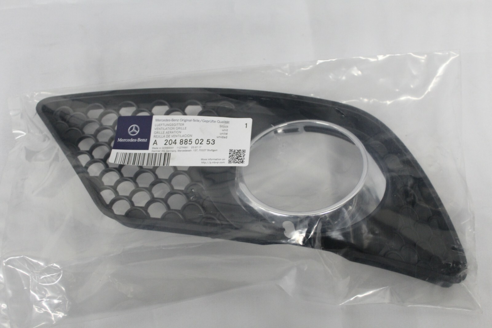 NEW Genuine Mercedes-Benz W204 LH Lower Chrome Fog Light Grille ...