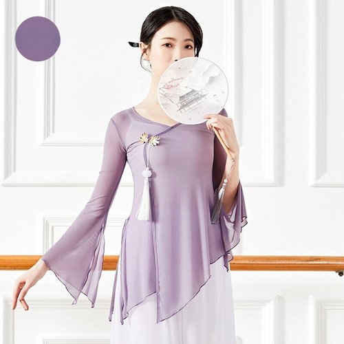 Chinese Ethnic Ballroom Practice Elegant Slim Opera Dance Top Ballet ...