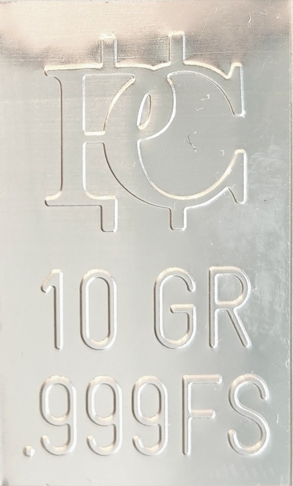 100 Grains .999 Silver Silver Bullion Silver Metal Bars 10 Pack Silver ...