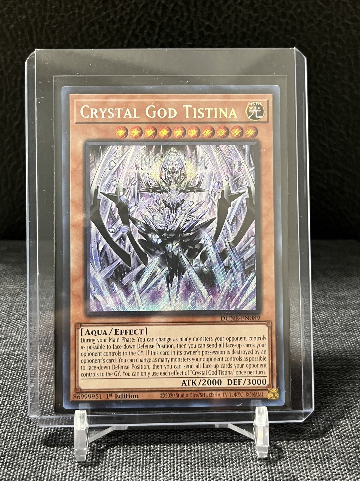 Yu-Gi-Oh! TCG Crystal God Tistina Duelist Nexus DUNE-EN089 1st Edition ...