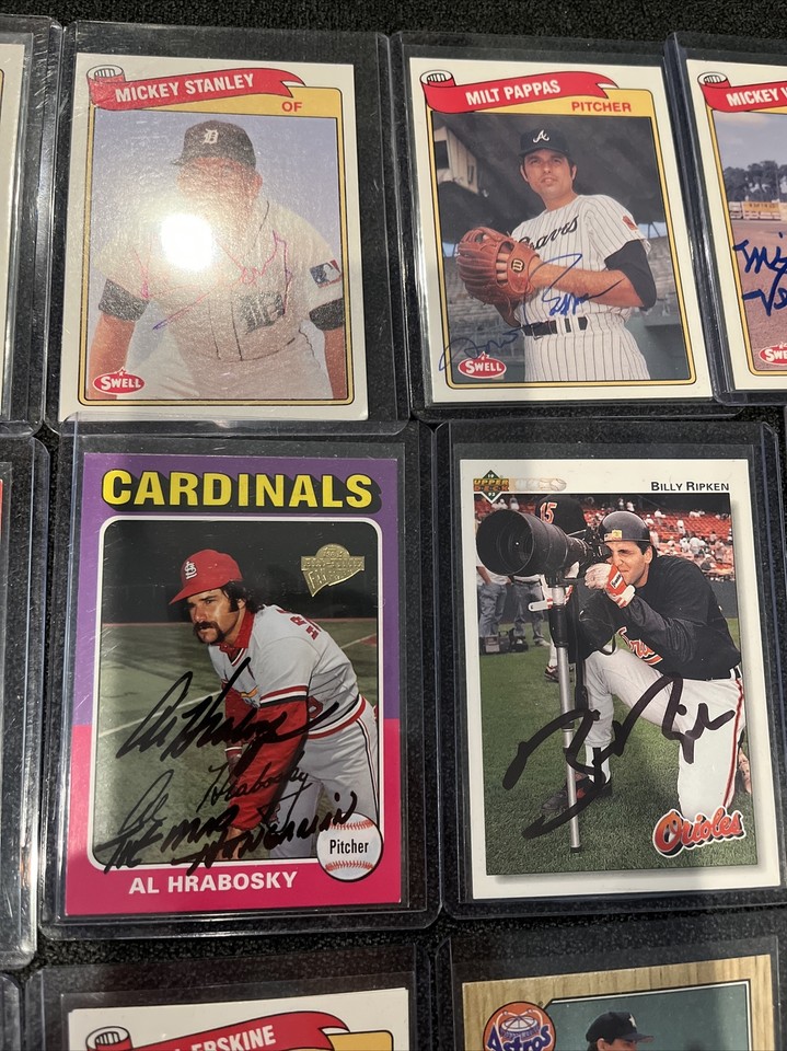 HUGE Eclectic Lot of Baseball autograph cards. Legends, Old School ...