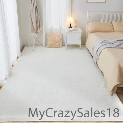Puremy 6x9 Super Soft White Rugs for Living Room, Fluffy Sha | eBay