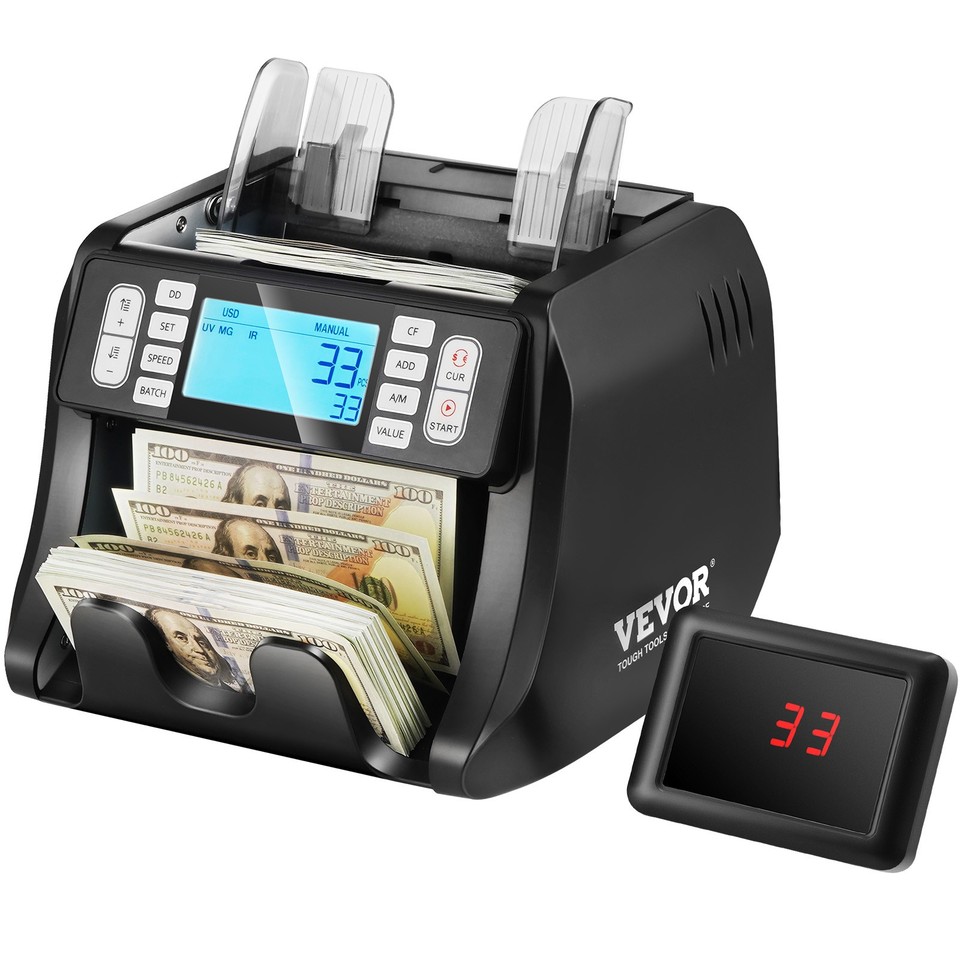 VEVOR Money Counter Machine Bill Counter with UV MG IR DD Counterfeit ...