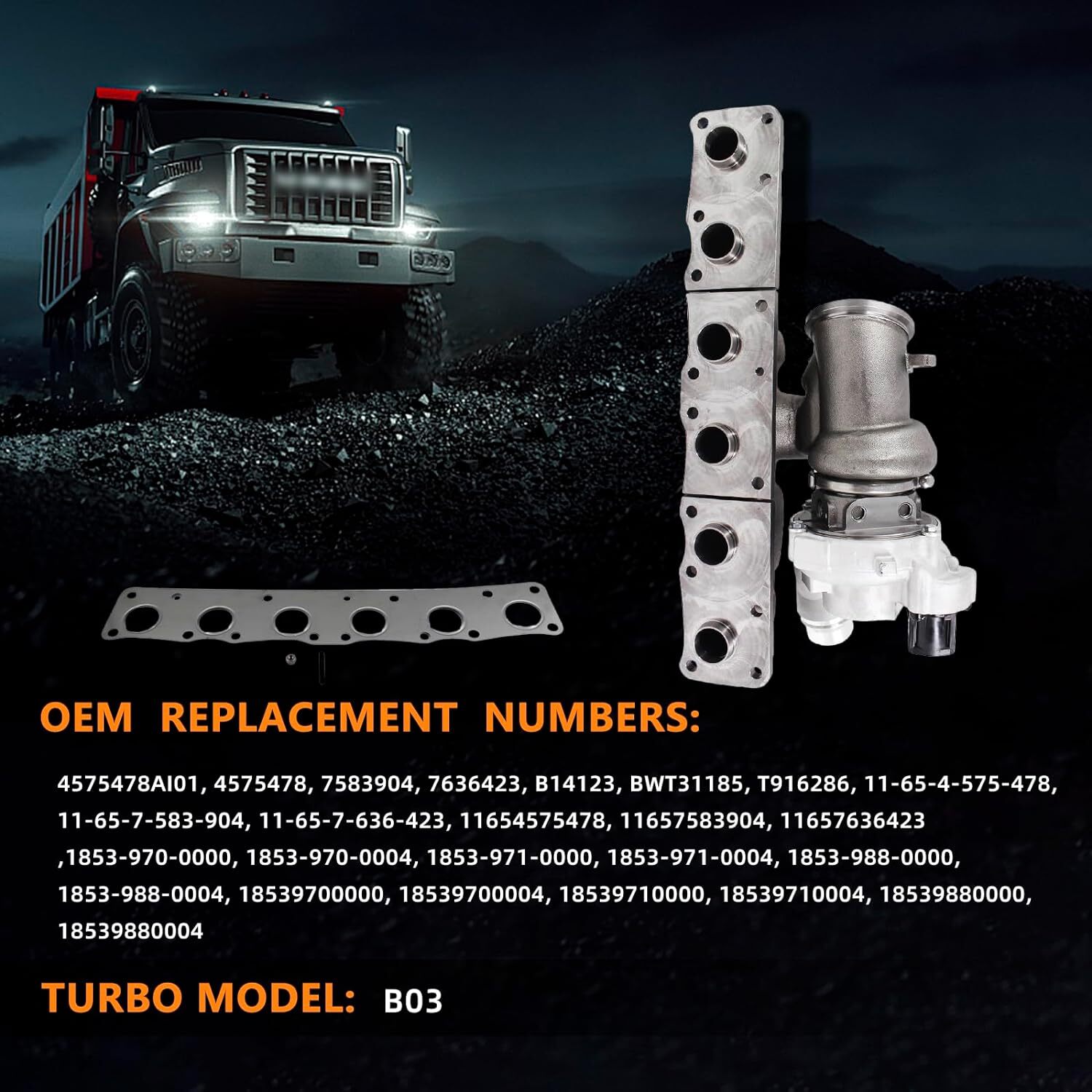 Fits BMW X5 X6 xDrive35i N55 3.0L 2011-2014 Turbo Turbocharger B03 ...