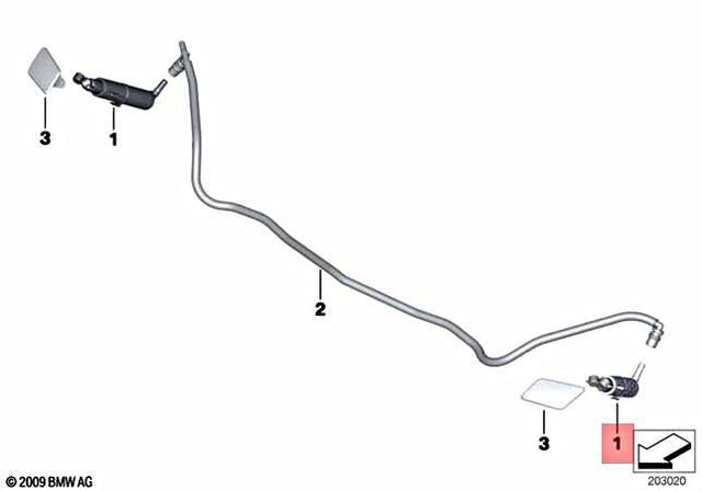 Genuine OEM Headlight Washer Nozzle for BMW 61677321891 for sale online ...