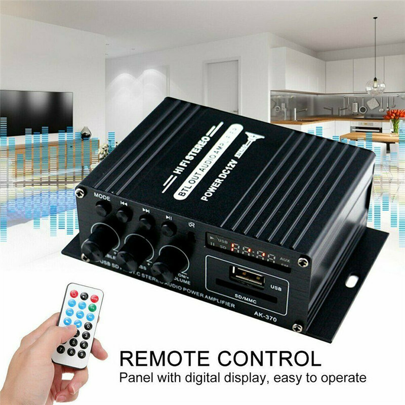 Bluetooth Mini HiFi Digital Stereo Audio 2 Channels Amplifier Power Amp ...