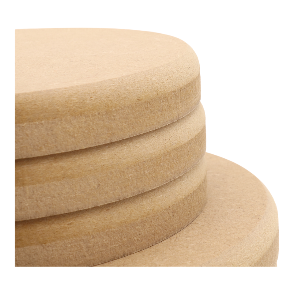 Wooden MDF Circle Round Top Edge 10-30cm Disk Blanks Craft Shape Pack 1 ...