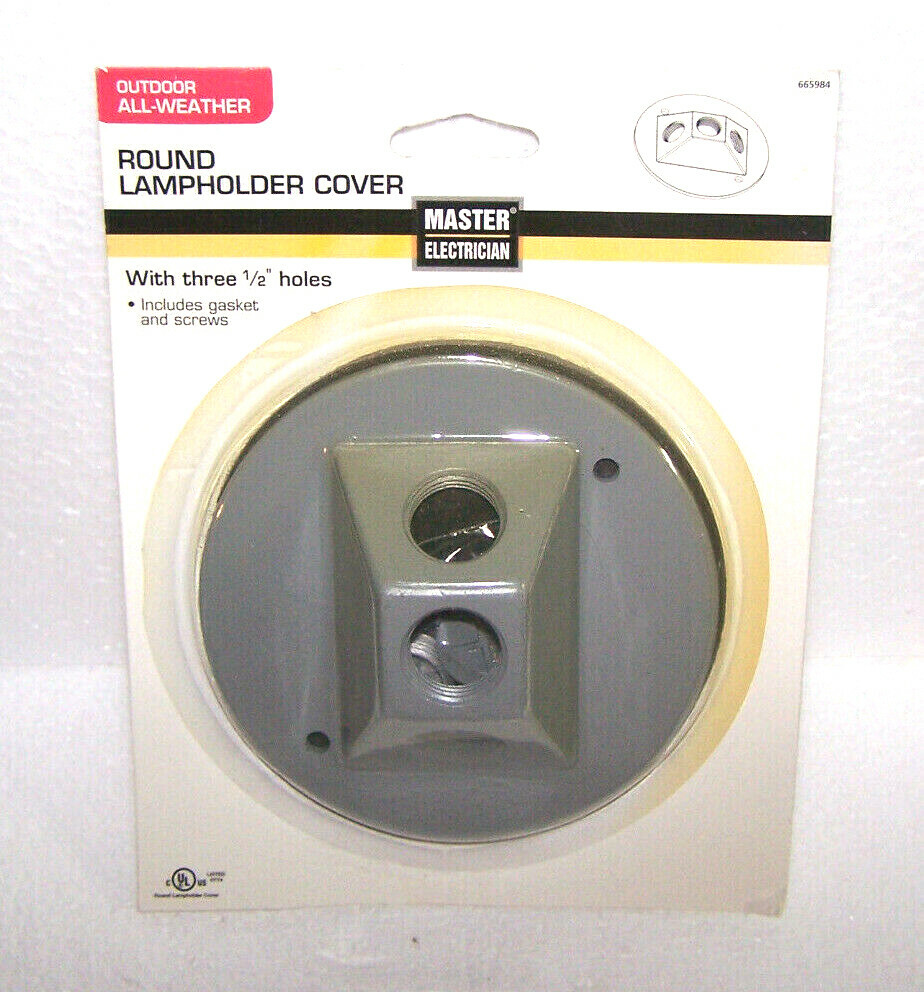 Master Electrician Outdoor Round Lampholder Cover 665984 3 Hole Light ...