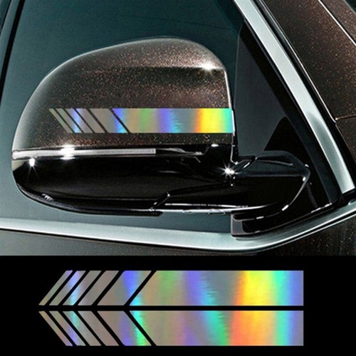 Car Rear View Mirror Racing Stripe Vinyl Decal Sticker Iridesence 200mm ...