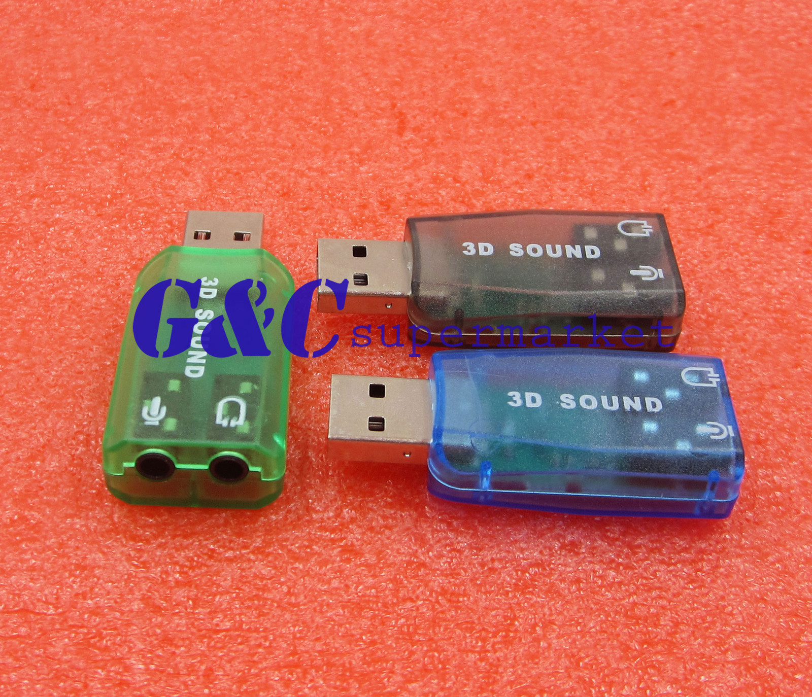CM108 Chipset USB 2.0 to 3D AUDIO SOUND CARD ADAPTER VIRTUAL 5.1 CH ...