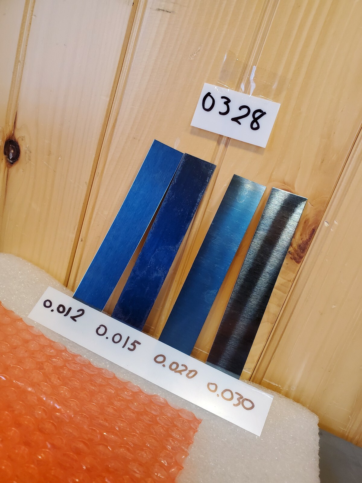 Blue Tempered Spring Steel Shim stock .012 .015 .020 0.028 0.012 015 ...
