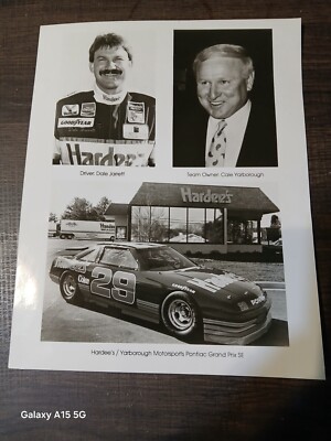 1989 Dale Jarrett #29 Hardees Deluxe Cale Yarborough Racing Team Press ...