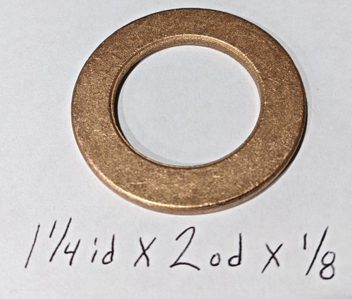 Oilite Thrust Washer 1-1/4 id x 2 od x 1/8 bushing brass spacer bearing ...