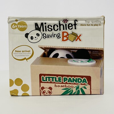Mischief Little Panda Automated Stealing Coin Saving Box Piggy Bank | eBay