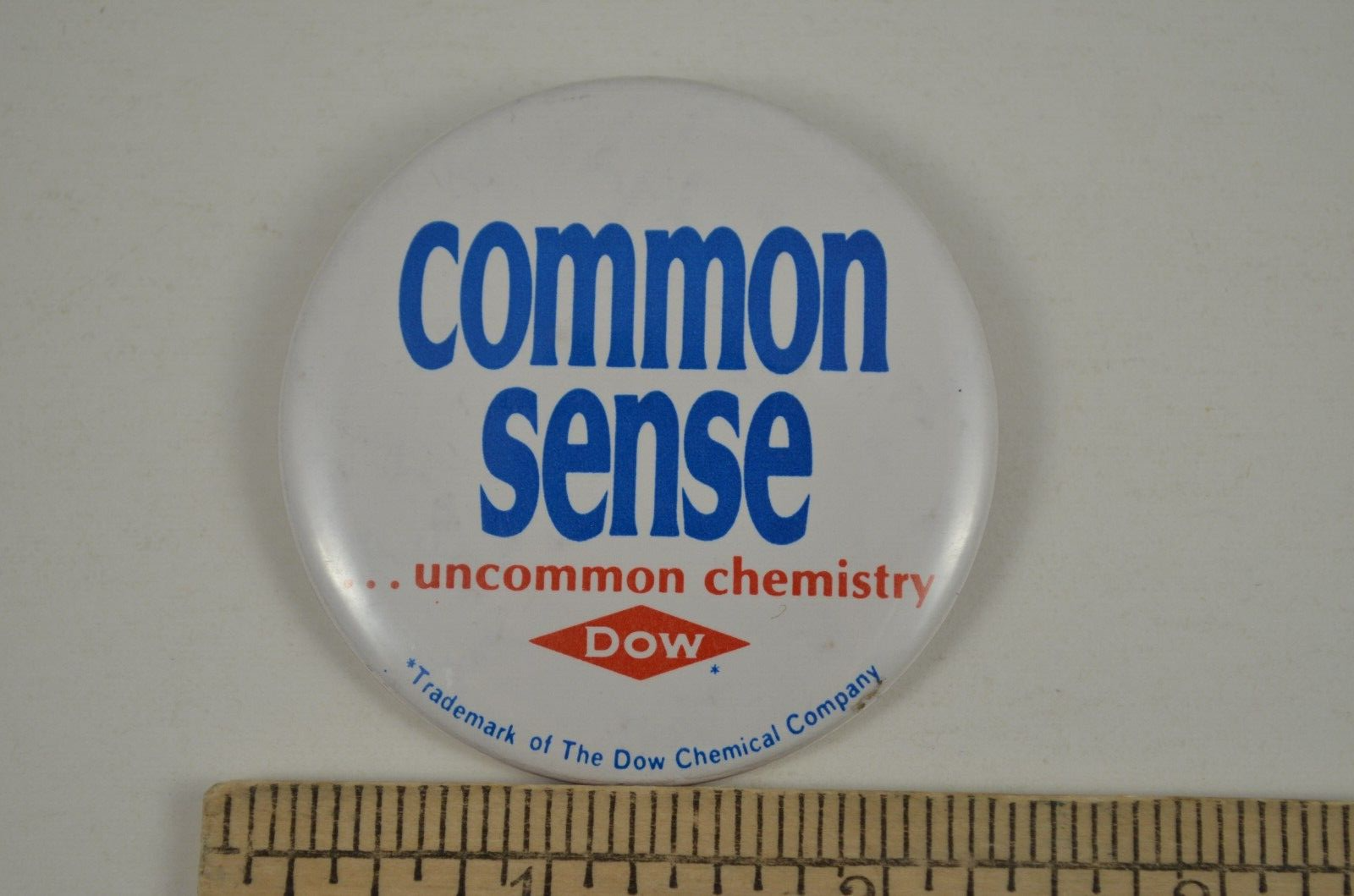 Vintage Dow Chemical Button Pinback Common Sense Uncommon Chemistry 2 1 ...