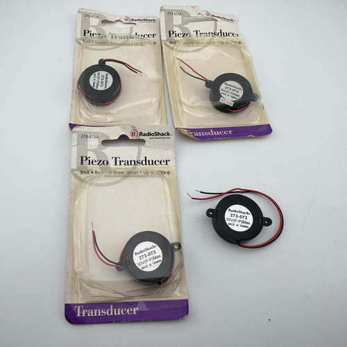 Lot of 4 - Radio Shack 30V Piezo Buzzer/Transducer 9mA 273-073A NEW NOS ...
