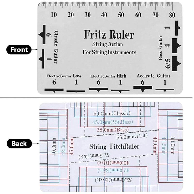 Guitar Neck Ruler For Guitar Accurate String Action Ruler Portable PVC ...