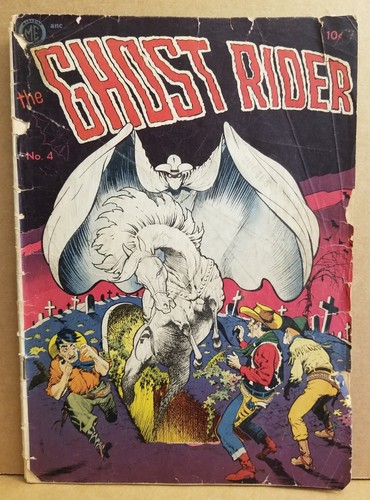 GHOST RIDER #4 GD- CLASSIC FRANK FRAZETTA COVER 1951 COMPLETE LOW GRADE ...