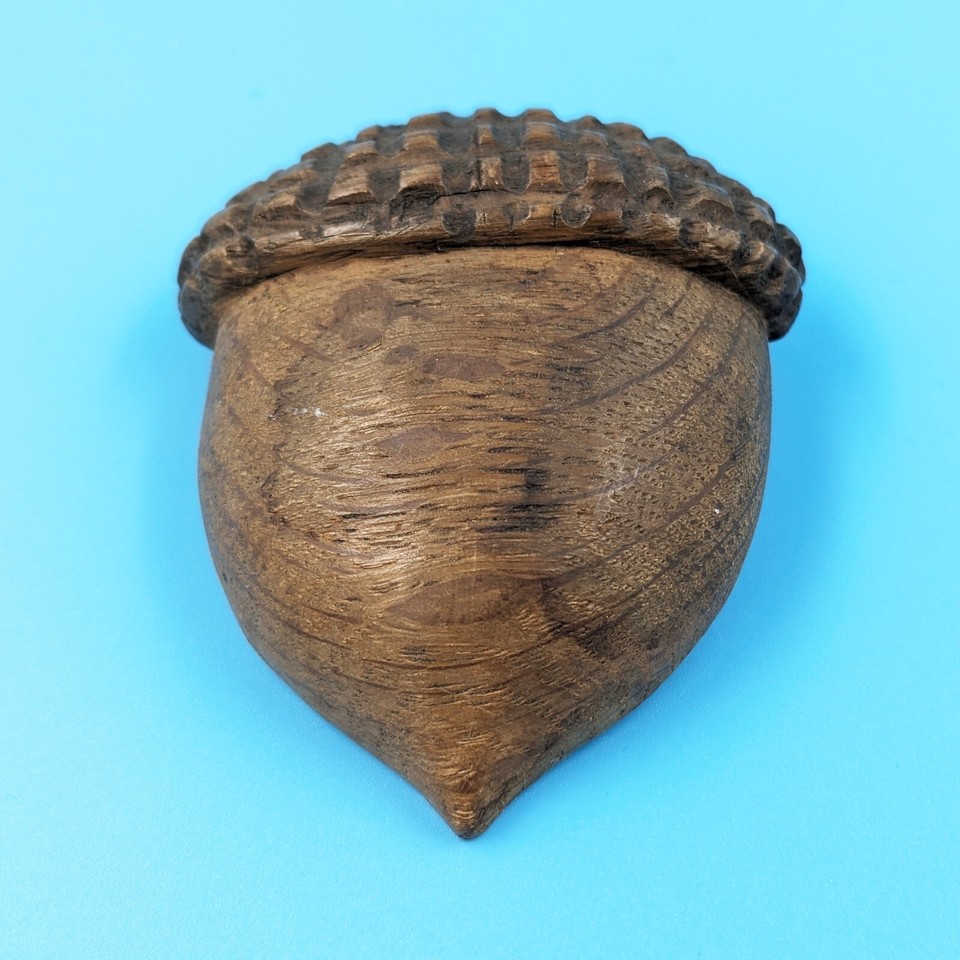 Two Vintage Arts & Crafts Carved Wooden Pins Horse Acorn | eBay