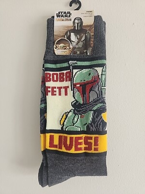 STAR WARS THE MANDALORIAN BOBA FETT LIVE! SOCKS SIZE 6.5 - 12 NEW | eBay