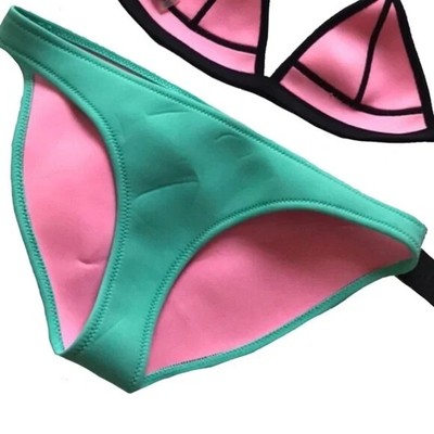 Triangle Aqua Blue Neoprene Bikini Bottoms Size L | eBay